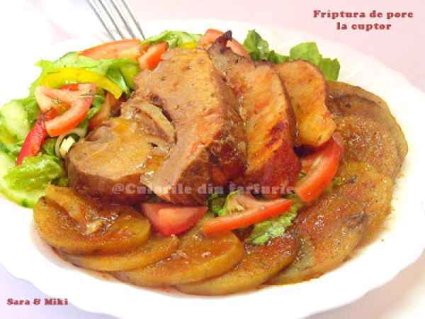 Friptura de porc cu paste si masline - Rețetă Petitchef