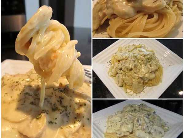 Paste cu ciuperci în sos alb - rețetă simplă și gustoasă