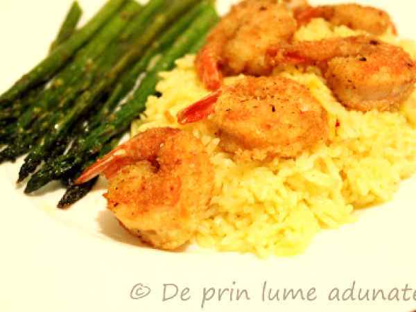 Rețetă de creveti cu legume și orez la wok sănătos