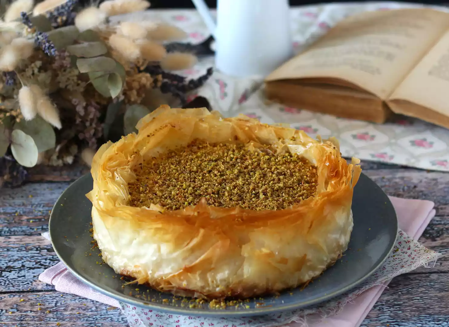 Rețetă cheesecake tip baklava cu fistic