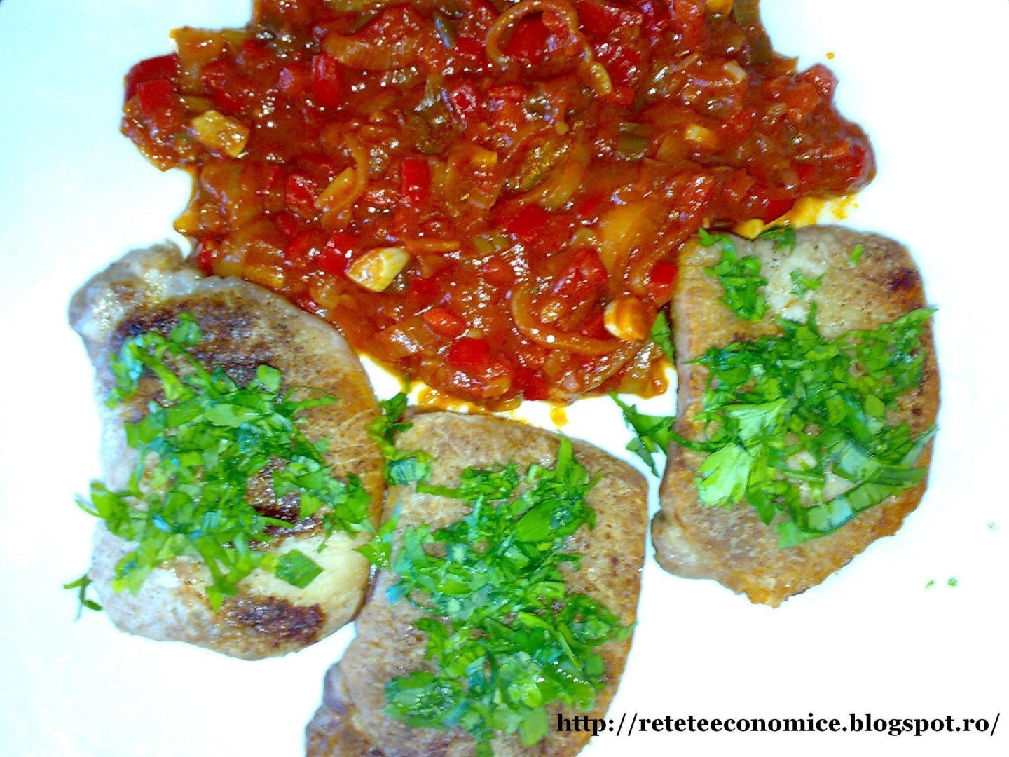 Cotlet de porc cu sos