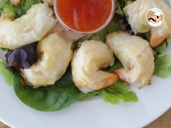 Rețetă: creveți crocanți în foaie de plăcintă