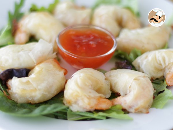 Rețetă: creveți crocanți în foaie de plăcintă