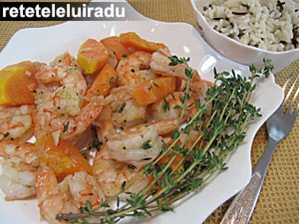 Rețetă de creveti cu papaya