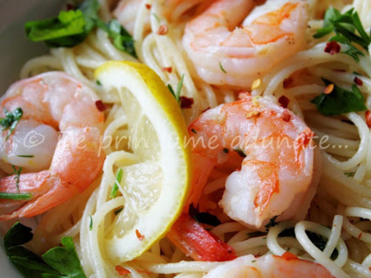 Rețetă de creveti în stil scampi