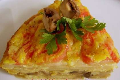 Rețetă de dovlecei cu roșii și ciuperci la cuptor