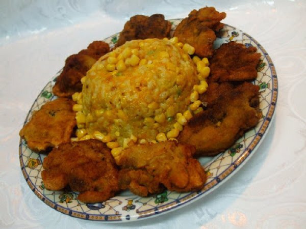 Ficatei pane cu garnitura de orez si legume - Rețetă Petitchef