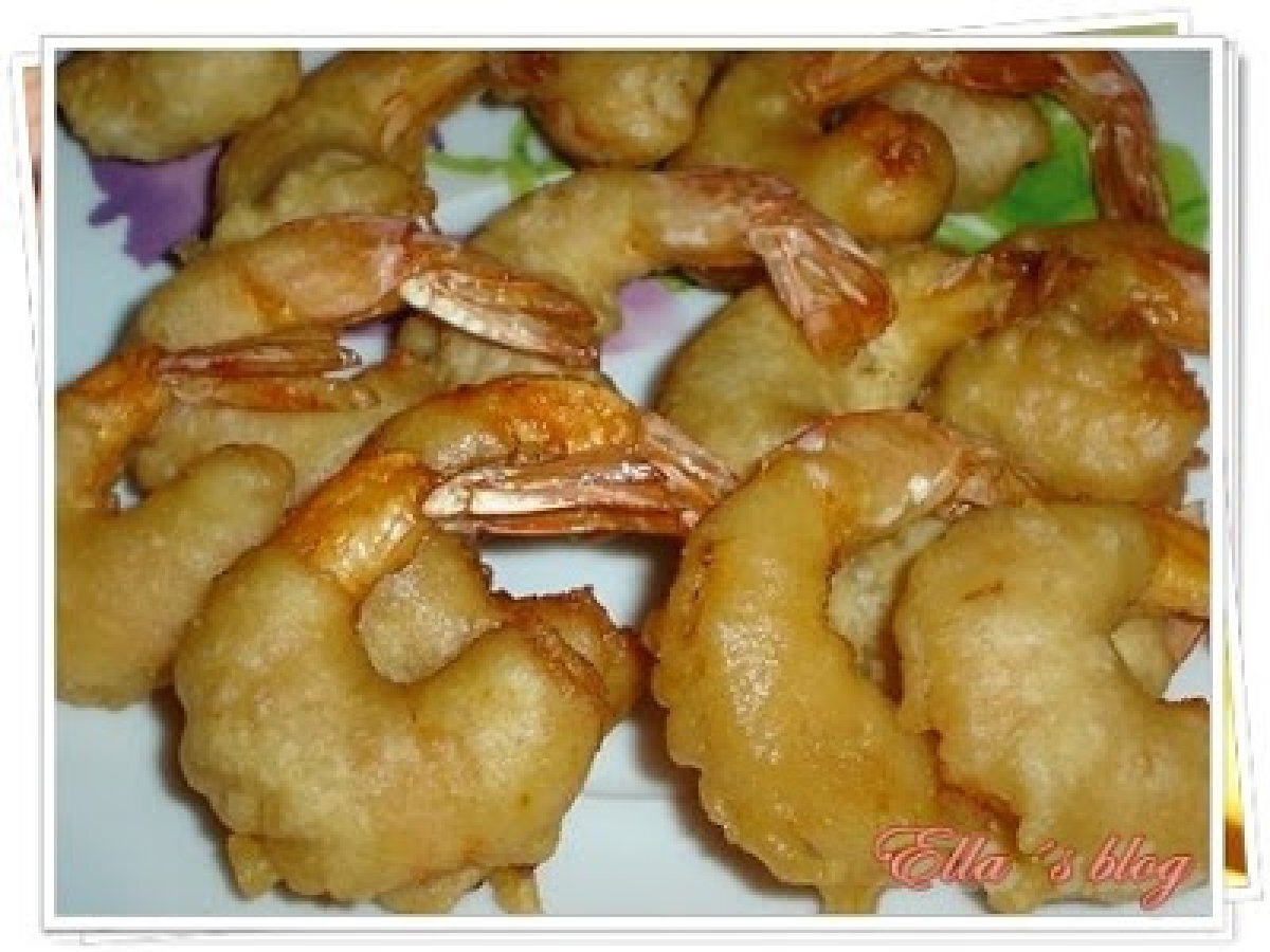 Gambas en gabardina (creveti prajiti in aluat) - Rețetă Petitchef