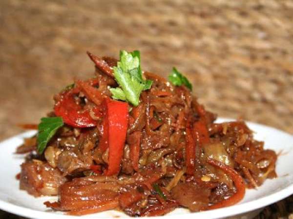 Legume stir-fry cu black bean sauce (pasta de fasole soia neagra ...