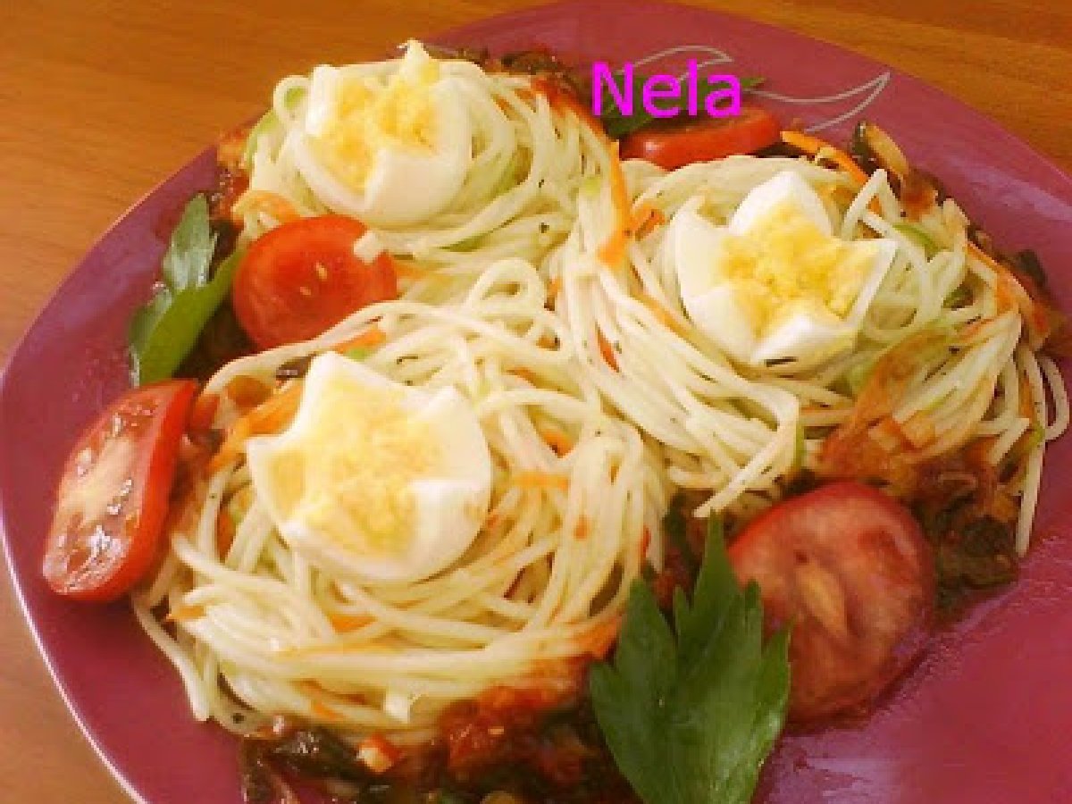 Oua in cuib de paste - Rețetă Petitchef