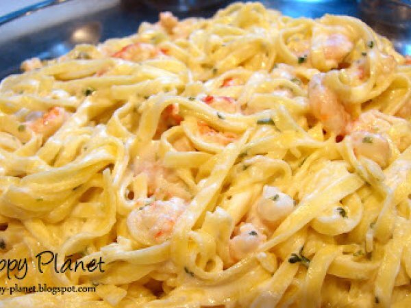 Rețetă de paste cu creveti și sos gorgonzola