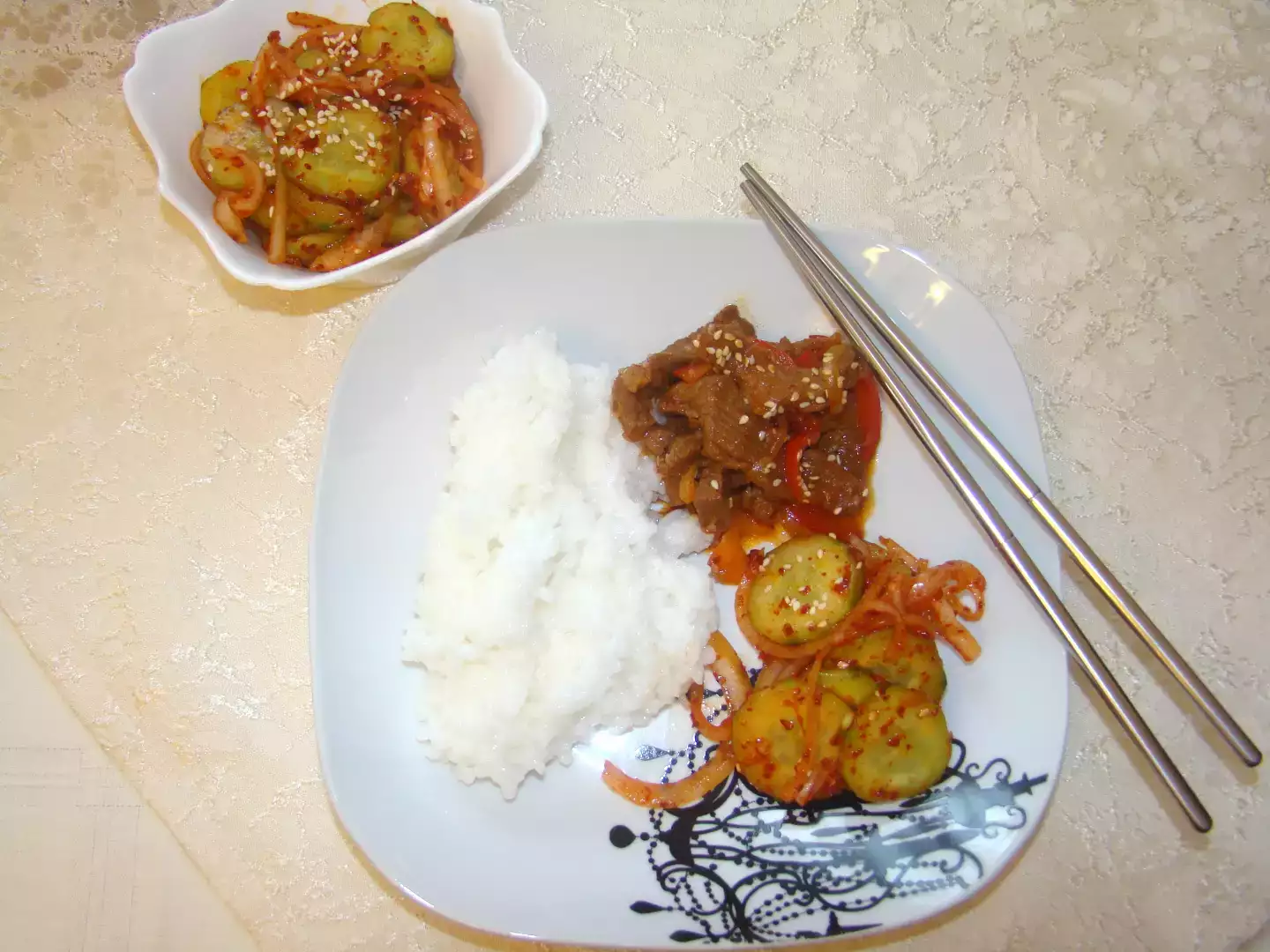 Rețetă de porc picant cu legume - gochujang bulgoghi
