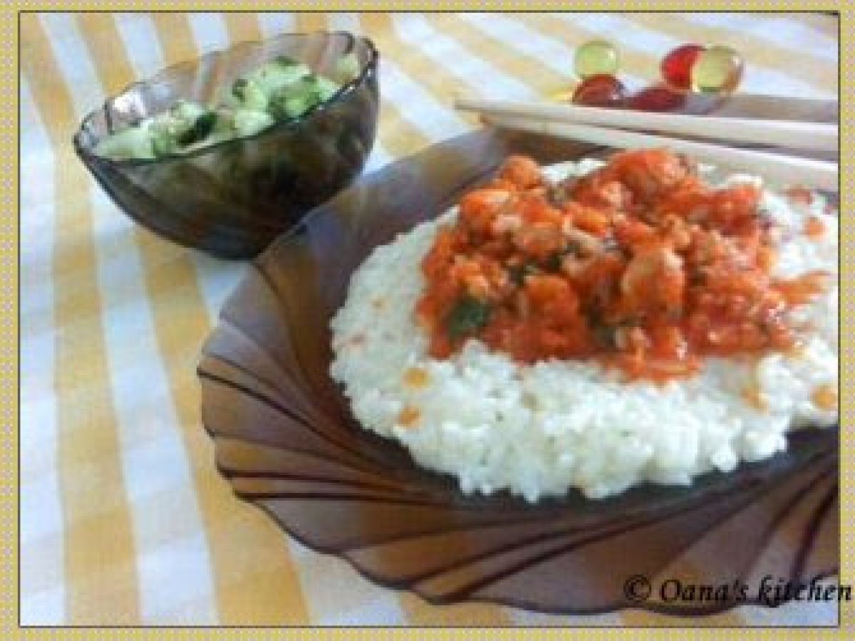 Rețetă de pui în sos picant cu orez