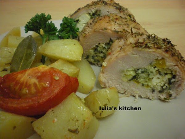 Rulada de curcan cu branza - Rețetă Petitchef