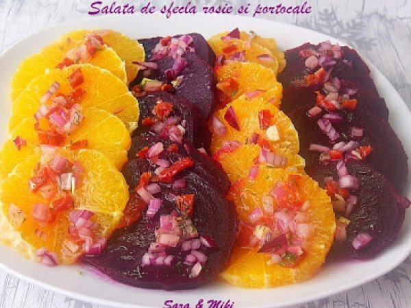 Salata de sfecla rosie si portocale