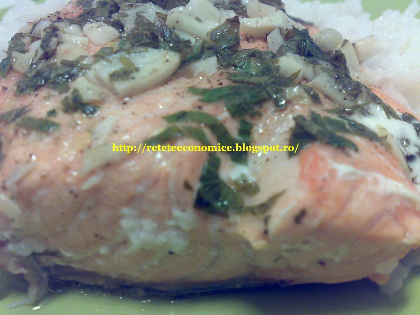 Somon marinat la cuptor