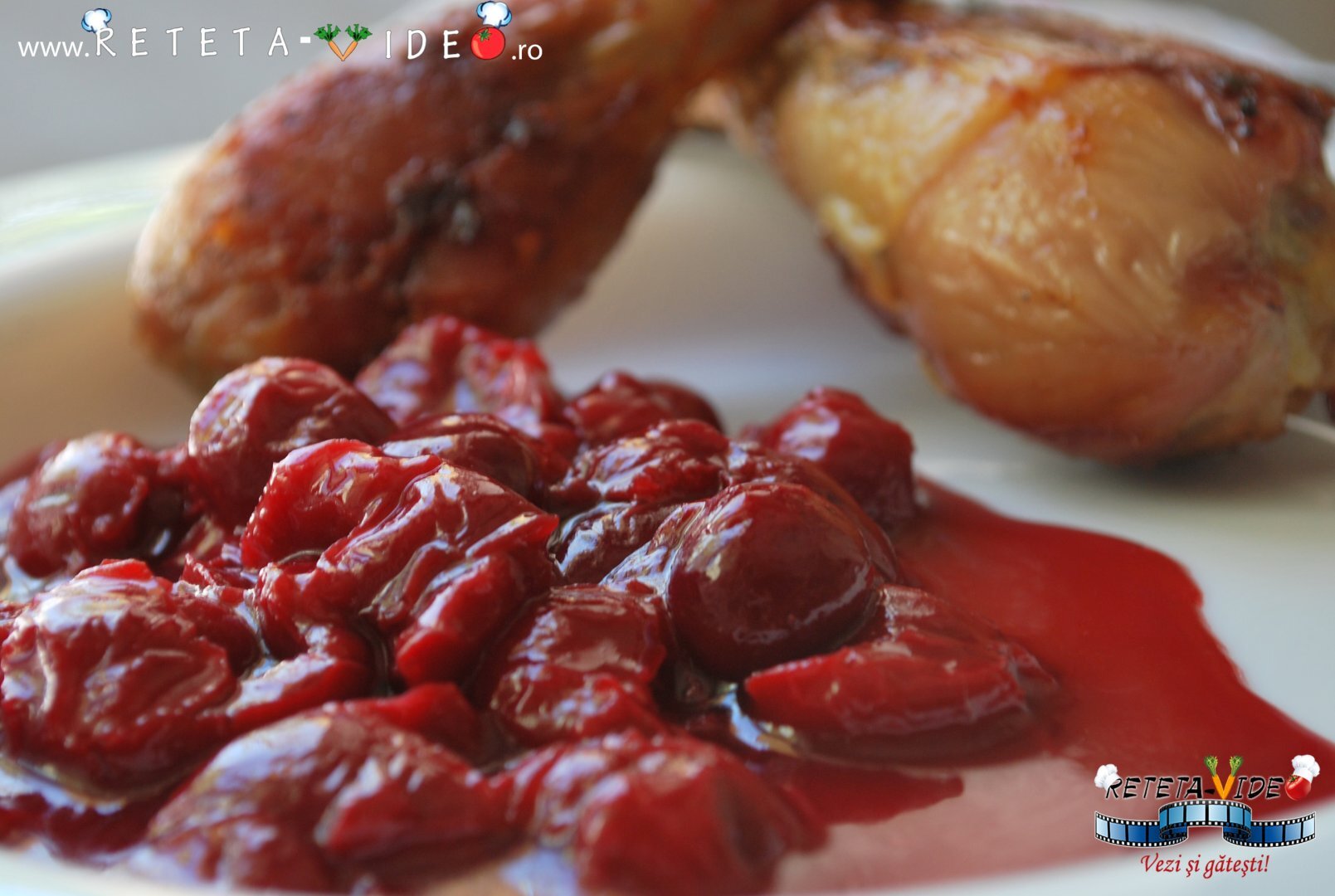 Sos de visine pentru friptura - reteta simpla si rapida