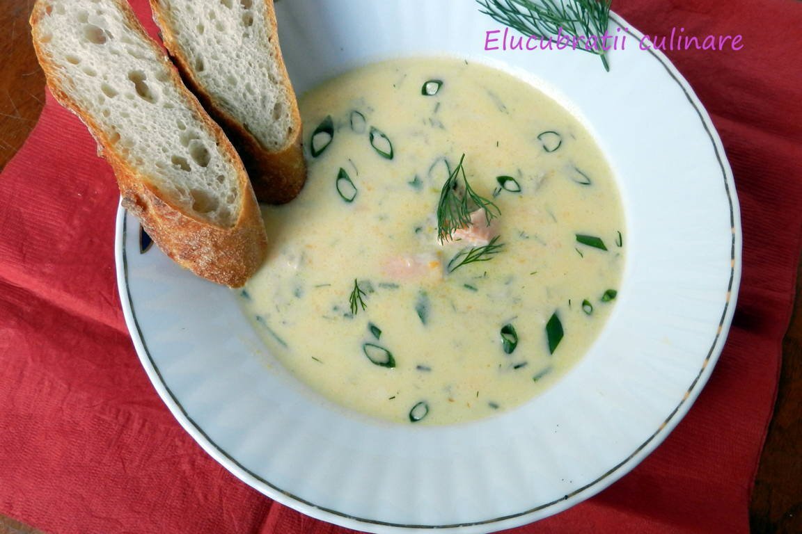 Rețetă supă cremă de somon simplă și delicioasă