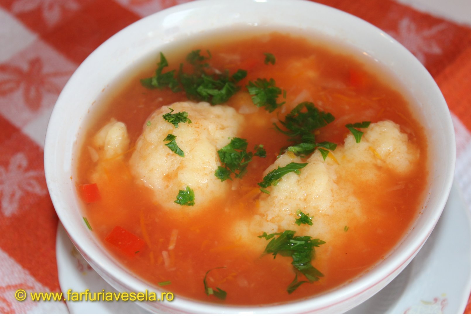 Supa de rosii cu galuste - reteta video simpla si sanatoasa