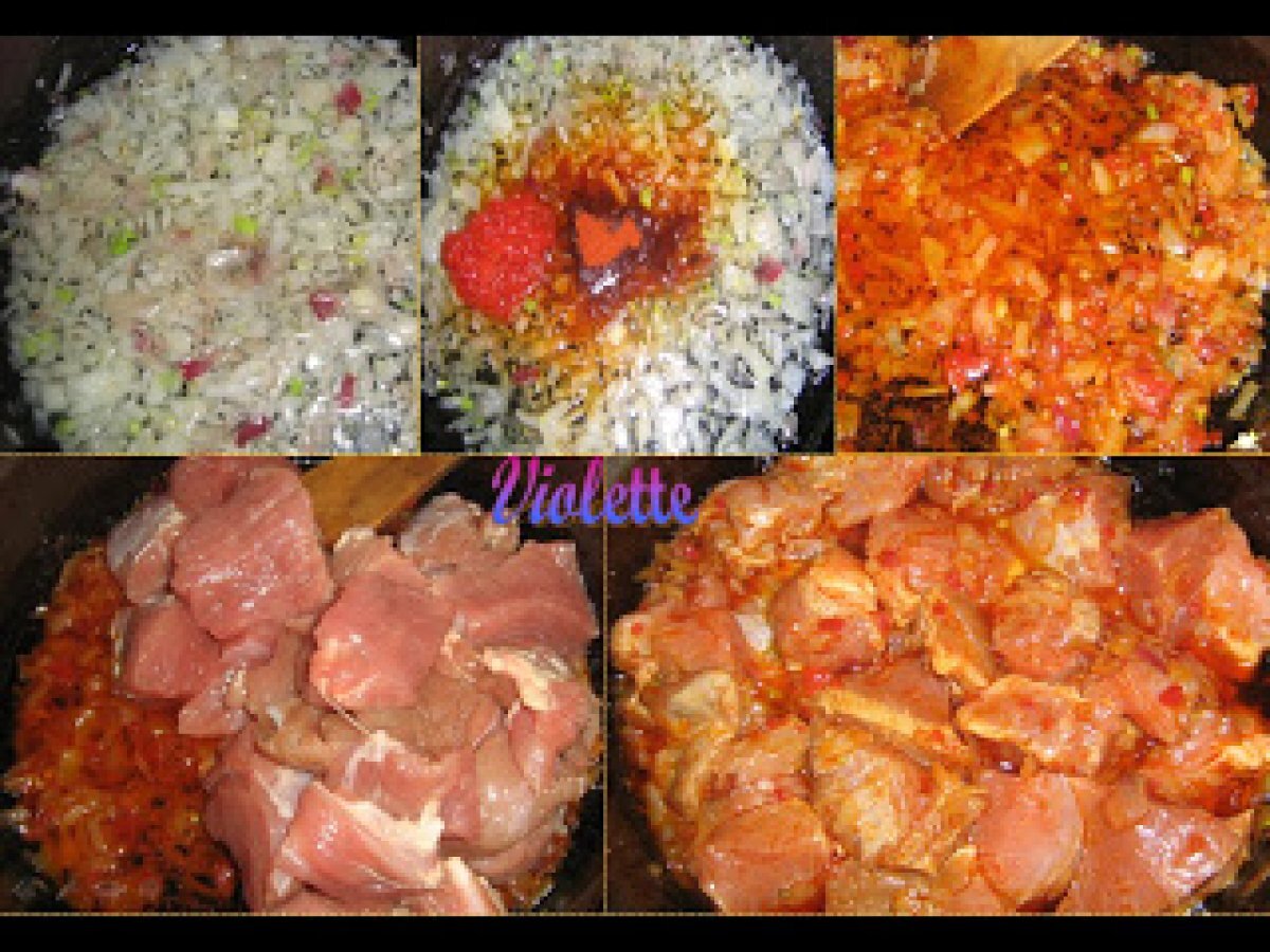 Tocanita de porc cu cartofi piure - Rețetă Petitchef