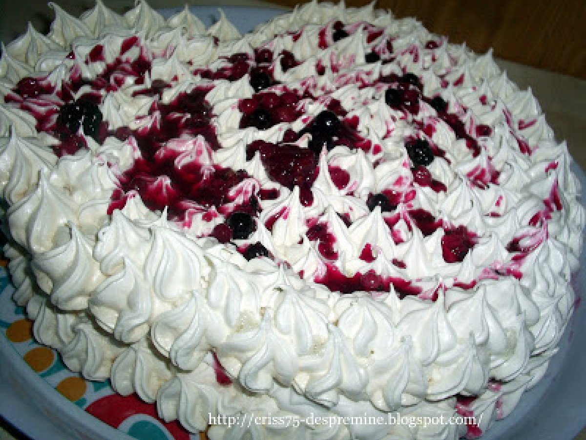 Rețetă tort cu foi de bezea (pavlova ii)